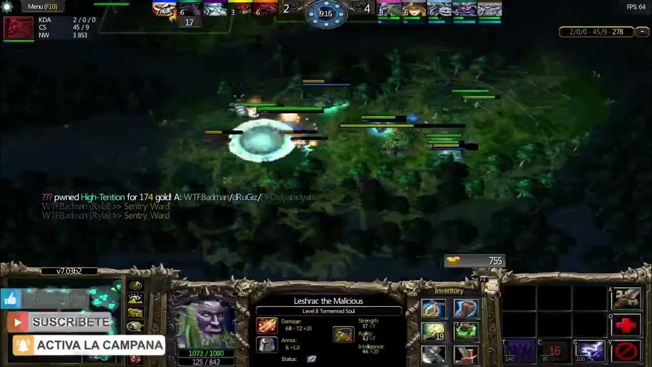 💥¿JUNGLA desde inicio con LESHRAC Full STACKS - DOTA 1 - RGC - ARBOL DE TALENTOS - Warcraft III ...