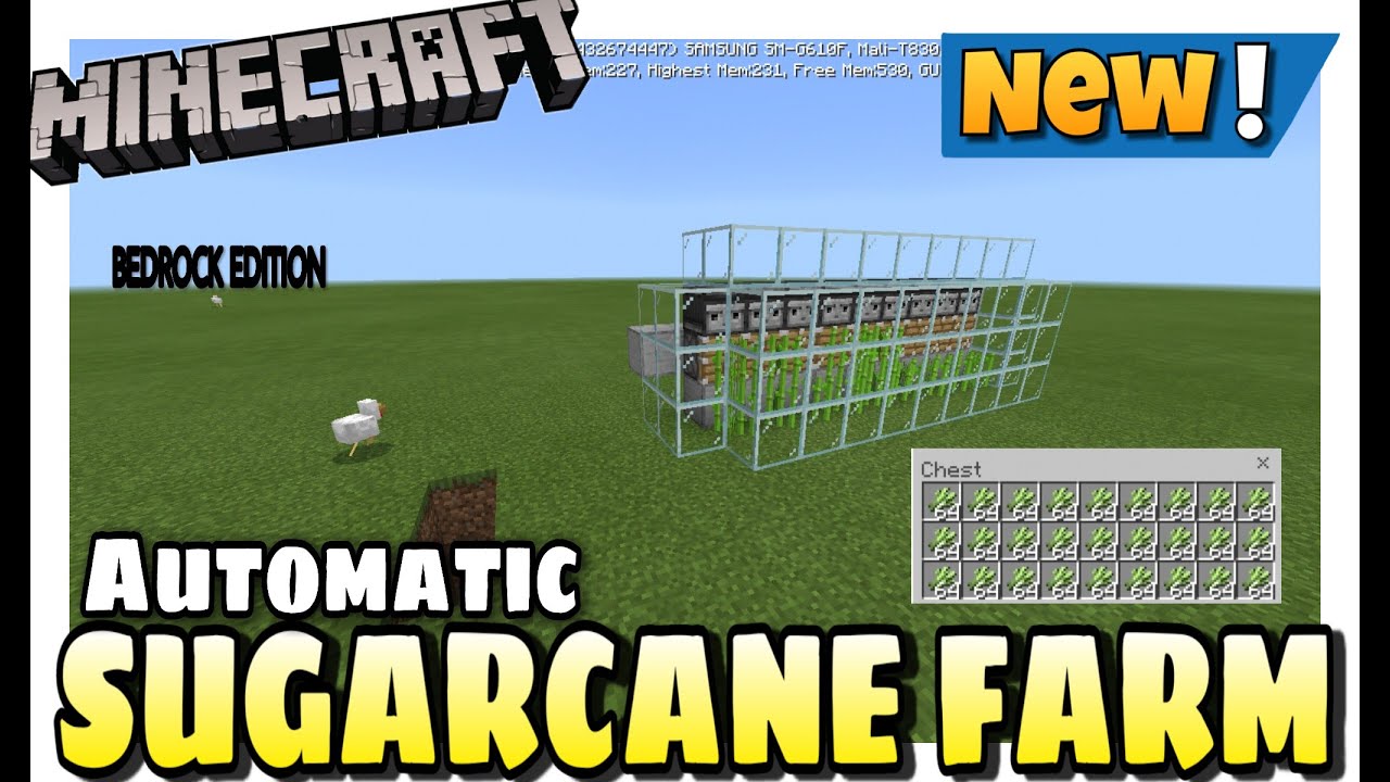 How To Make An Automatic Sugarcane Farm Bedrock Edition YouTube how-to-make-an-automatic-sugarcane-farm-bedrock-edition-youtube