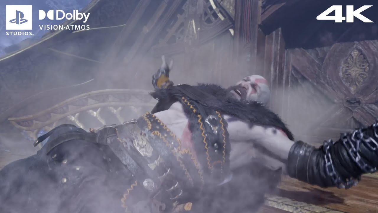 SURTR PUSH KRATOS WITH A FLICK OF HIS HAND God of War 5 Ragnarok ...