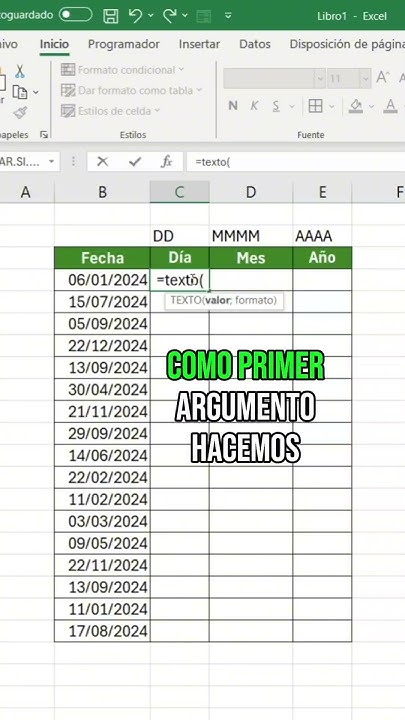 DIA MES y AÑO en EXCEL #superexcel - YouTube