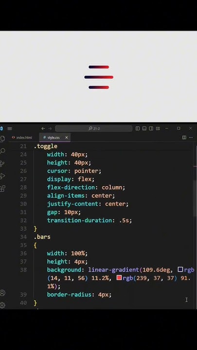 Menu Icon | Check Box | HTML CSS only | Coding #shorts #coding - YouTube