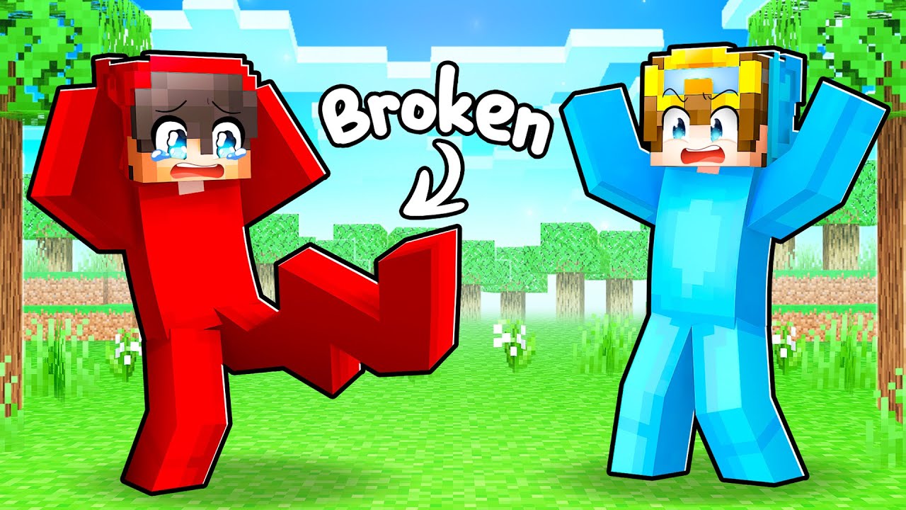 Cash BROKE His LEG In Minecraft! - YouTube