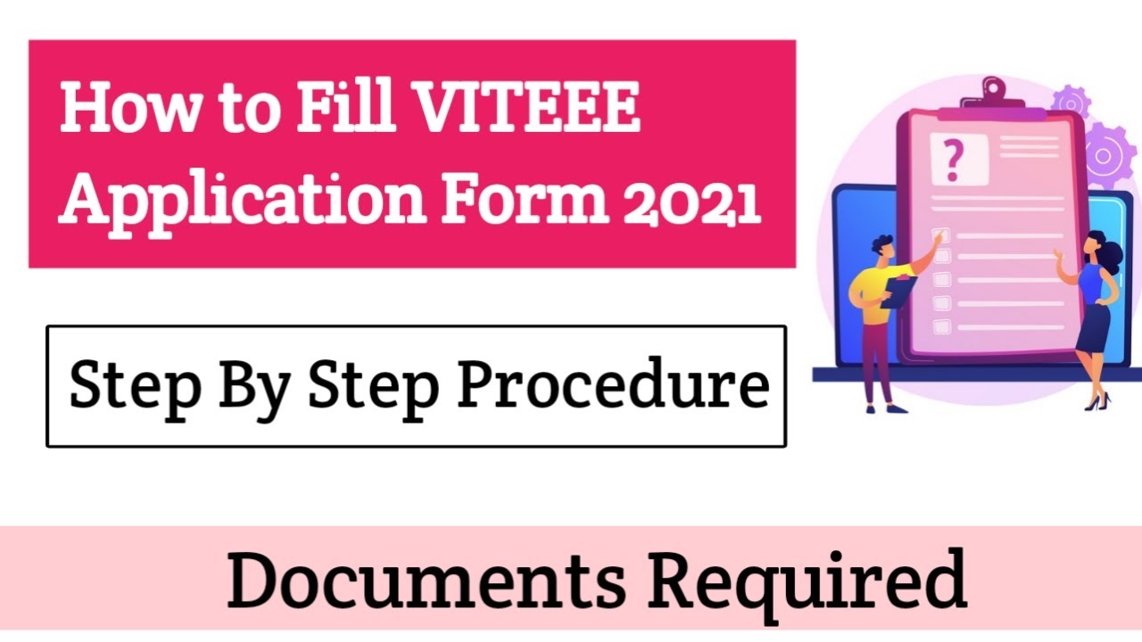 How to fill viteee application form 2021| vit Vellore Admission 2021 ...