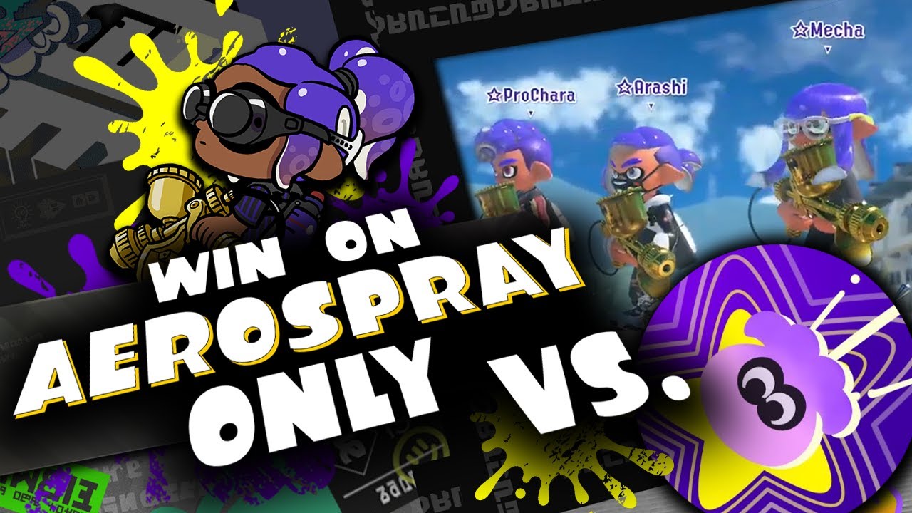 When Splatoon PROs play ONLY AEROSPRAY RG! Vs. @ProChara @Arashi_X ...