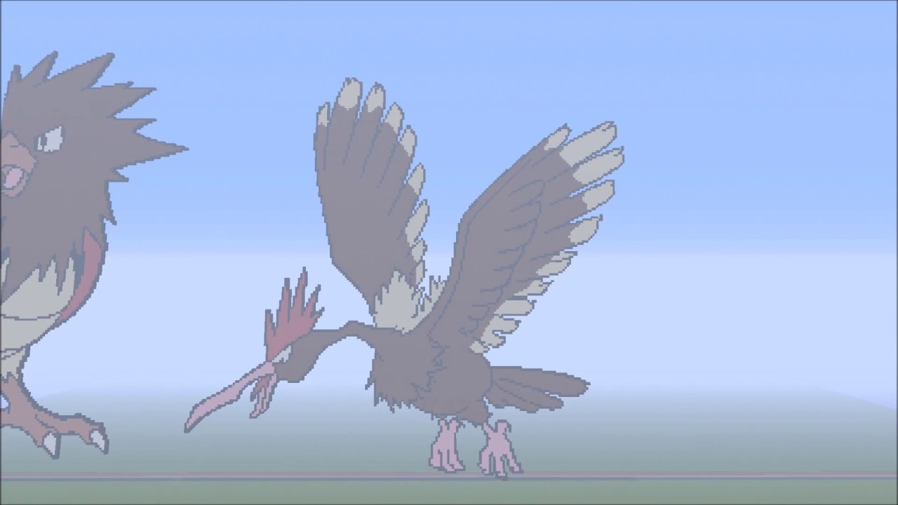 Minecraft Pixel Art Timelapse Fearow - YouTube