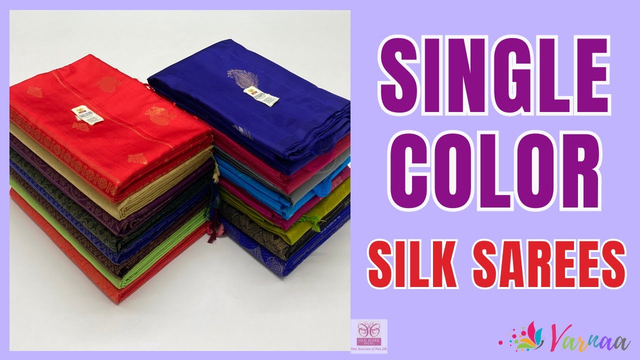 Single color pure silk sarees | soft silk sarees online | Varnaa Soft ...