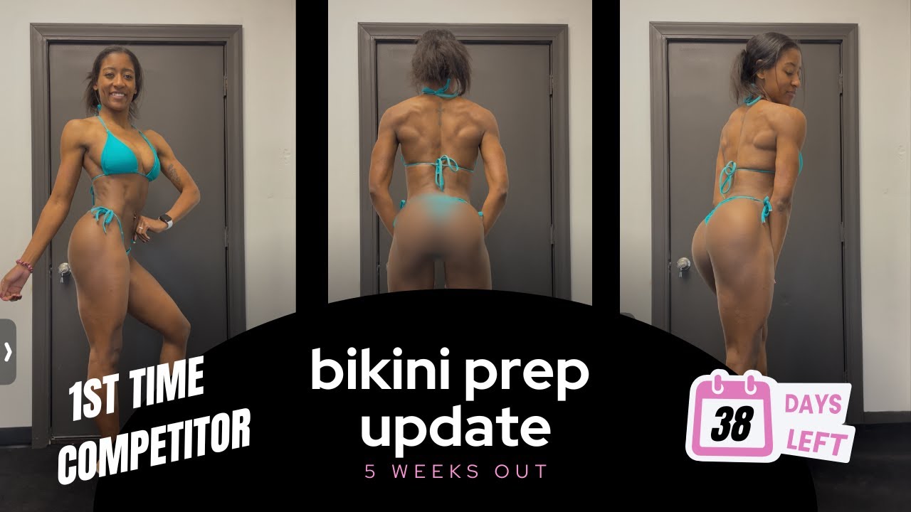 5 weeks out prep update | first time competitor | my 1 year postpartum transformation | - YouTube