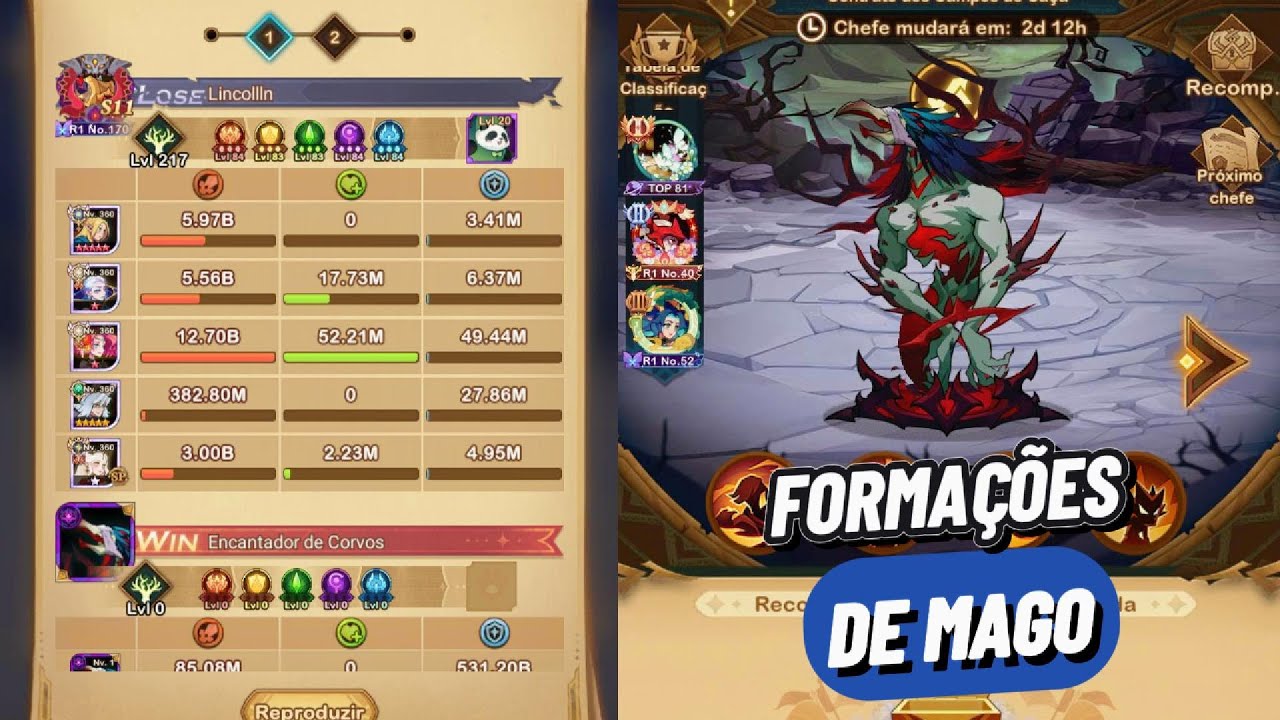 FORMAÇÃO DE MAGO PRO BOSS - AFK ARENA - YouTube