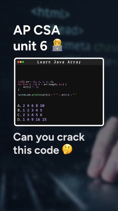 APCSA Practice: What Does This Java Array Modify and Print Output? 💻 - YouTube