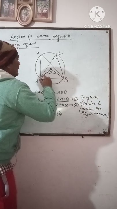 angles in same segment are equal l proof of angles in segment l#youtubeshorts #shorts l# ...