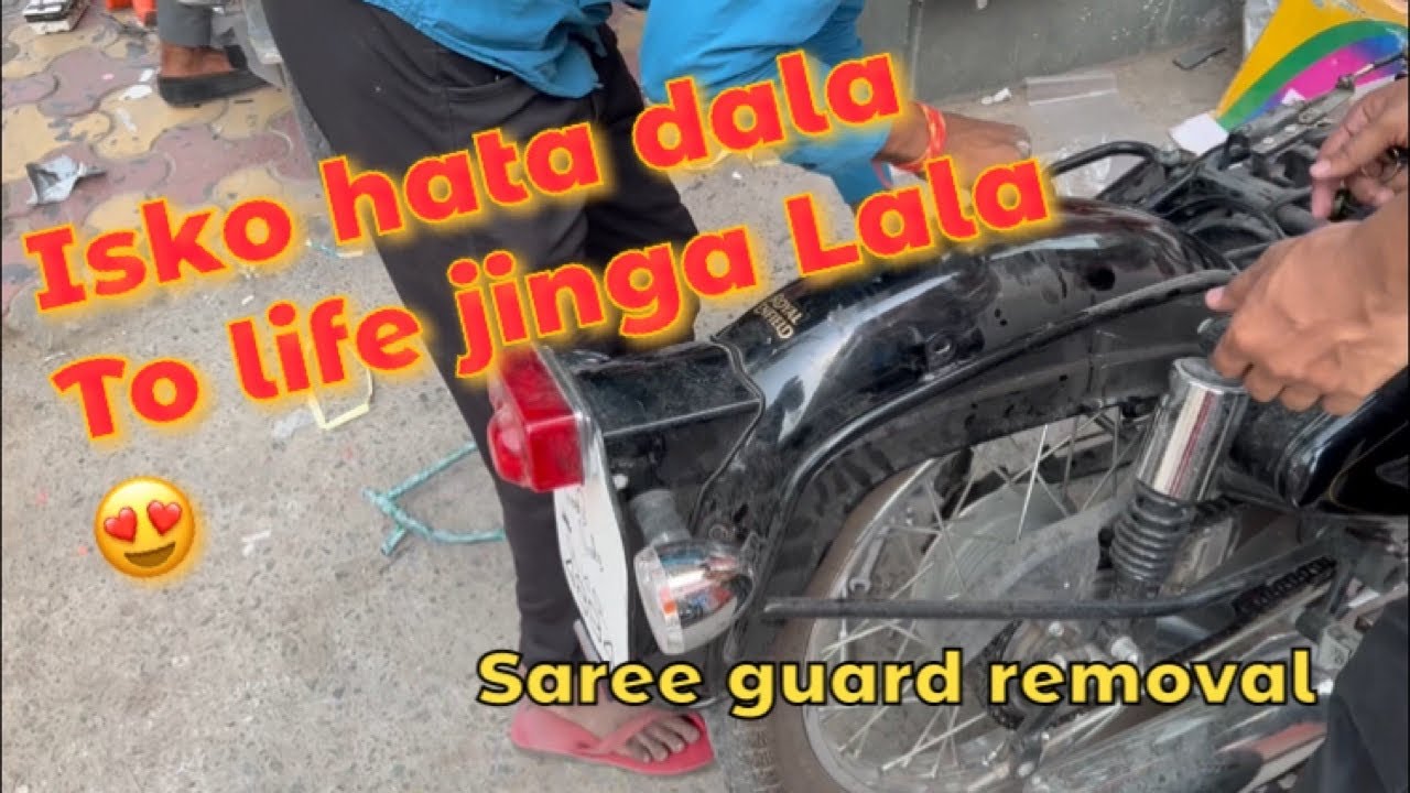 Bullet modification | Bullet saree guard remove |bullet saree guard ...