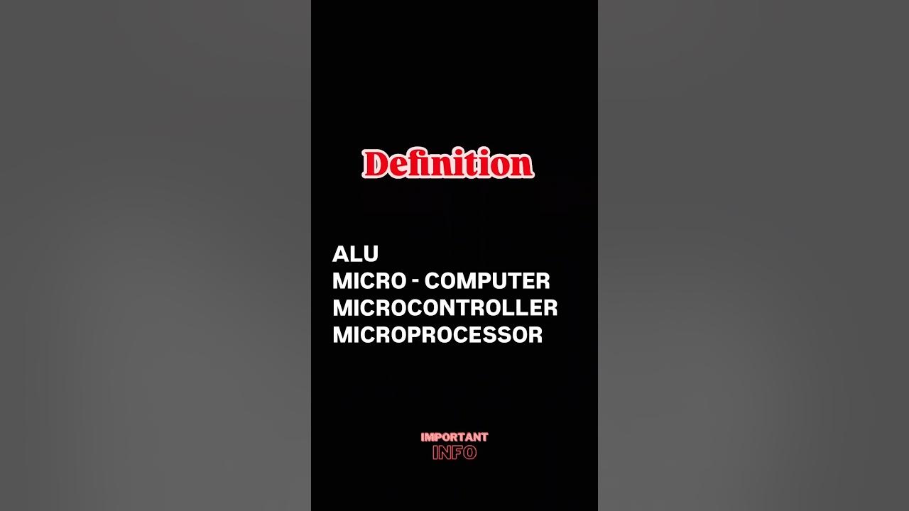 What is microprocessor & microcontroller || basic electronics term || #btech #aktu #electronic ...