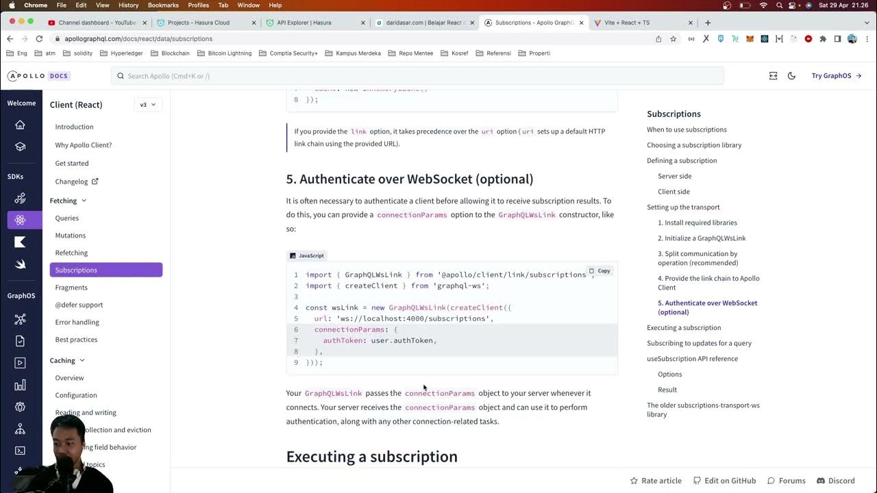 Belajar Hasura GraphQL - 9 ApolloGraphql Subscription - YouTube