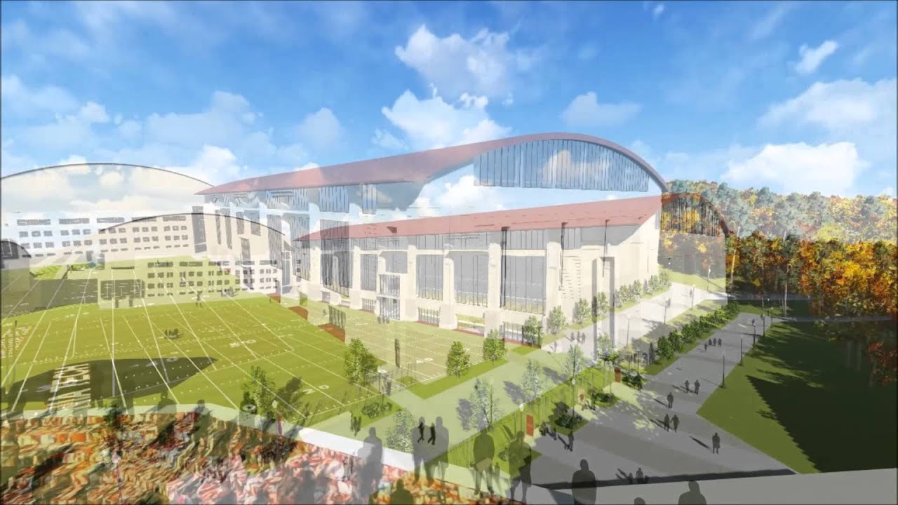 Virginia Tech's indoor practice facility - YouTube