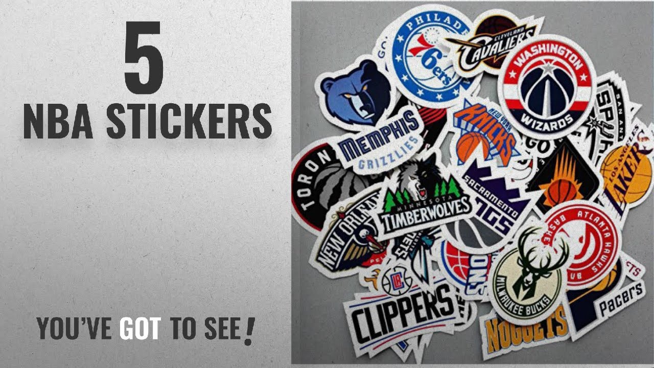 Top 10 NBA Stickers [2018]: CJB NBA Skateboard Vinyl Stickers (US ...