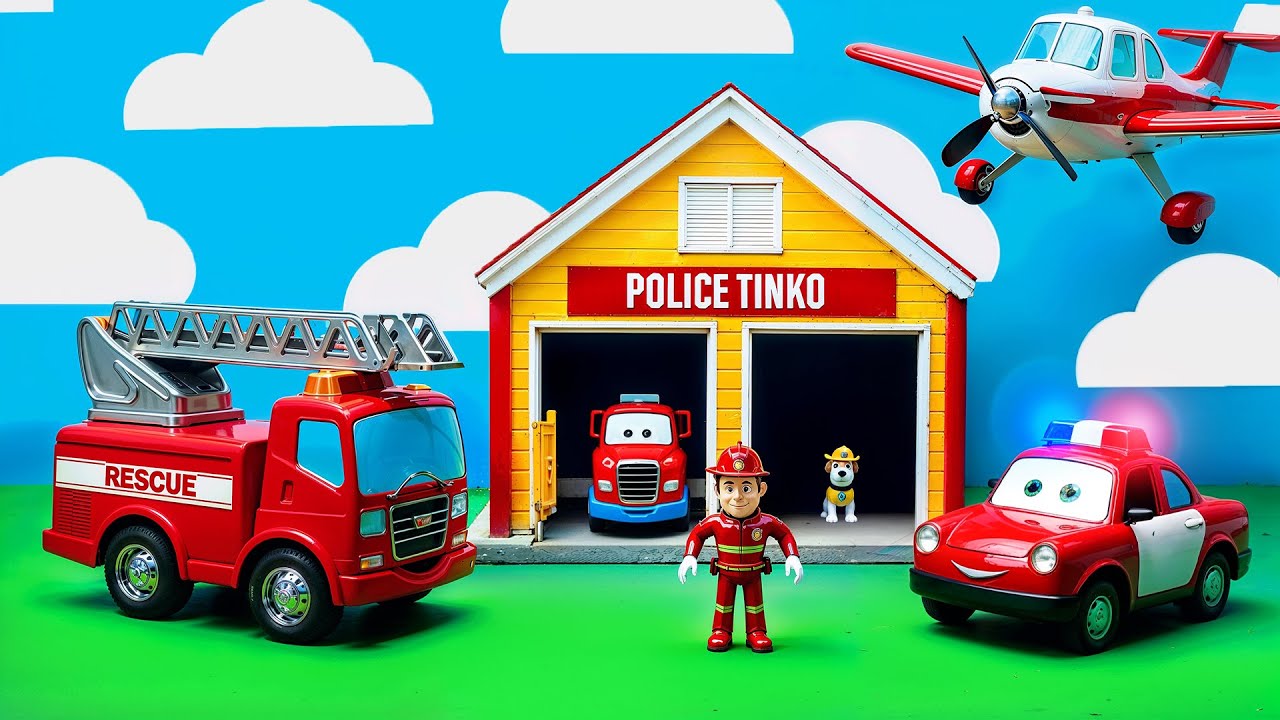 Traktor Makina Policie Zjarrfikëse Aeroplan Lodra dhe Kenge per Femije ...