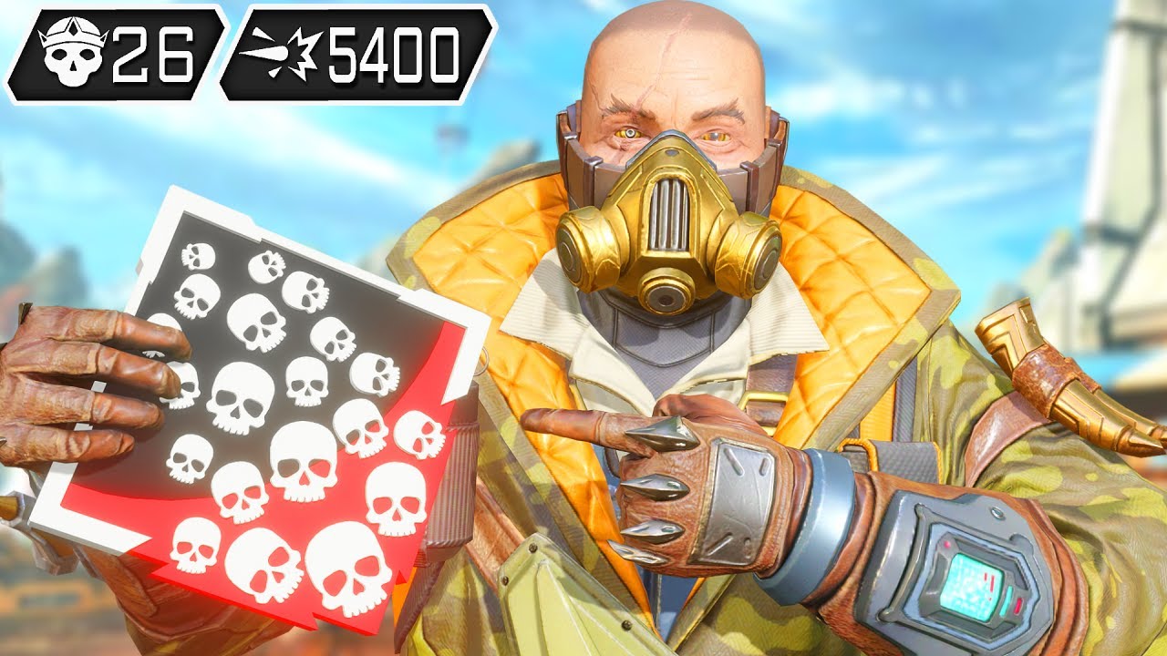 CAUSTIC 26 KILLS & 5400 DAMAGE (Apex Legends Gameplay) - YouTube