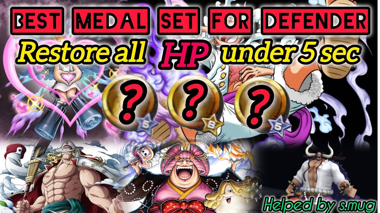 Best medal set for Defender ( Restore all HP under 5 sec 🤯) | One Piece ...