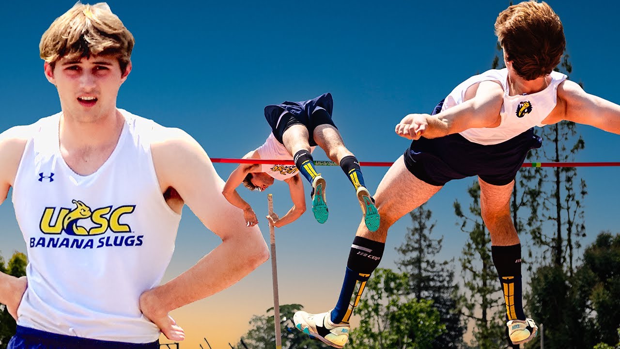 Mens college pole vault sports highlight UC Santa Cruz - YouTube