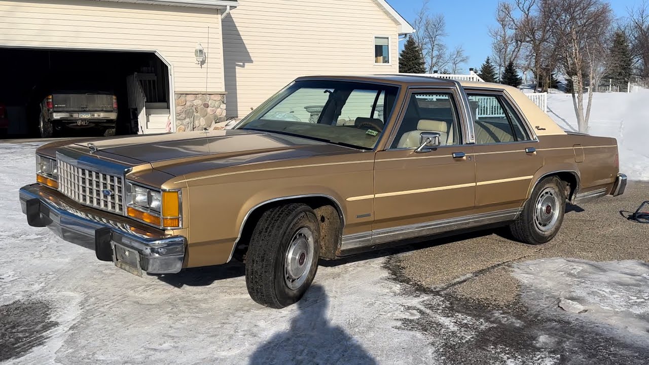 Winter Warm Up And Drive 1983 Ford Crown Victoria Ltd - YouTube