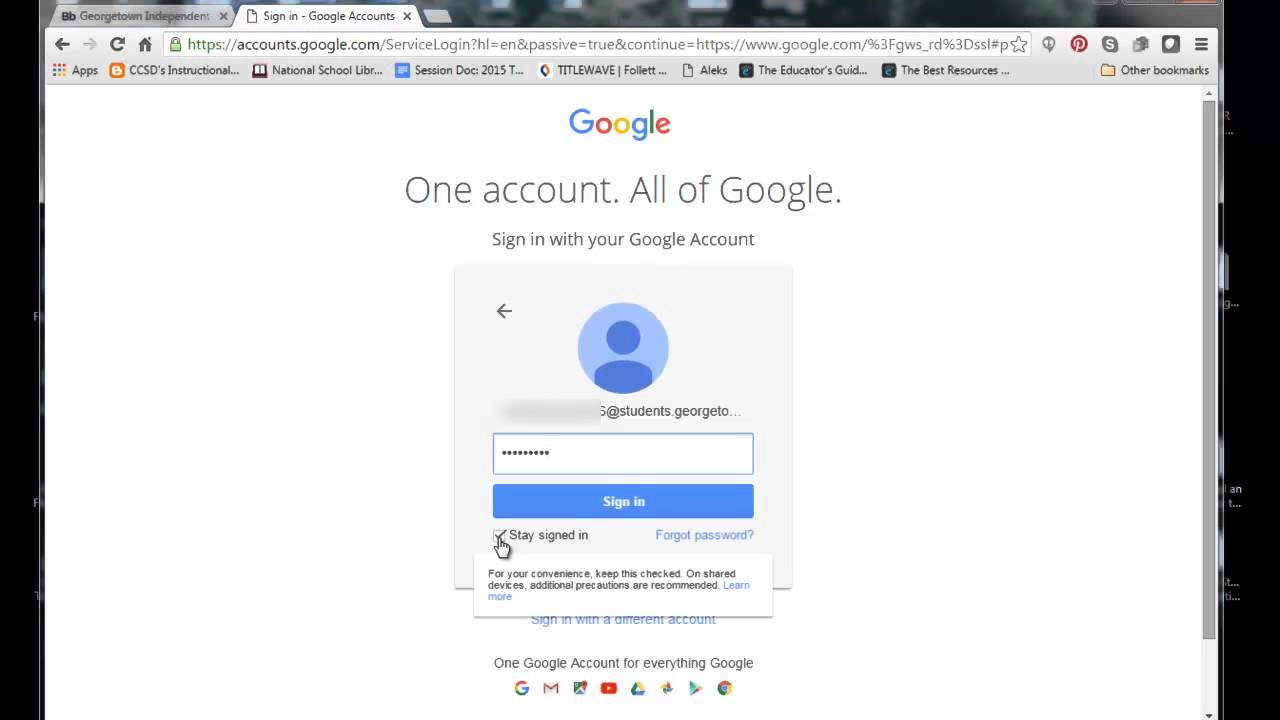 Google Apps for Education First Time Setup for Georgetown ISD Students ...