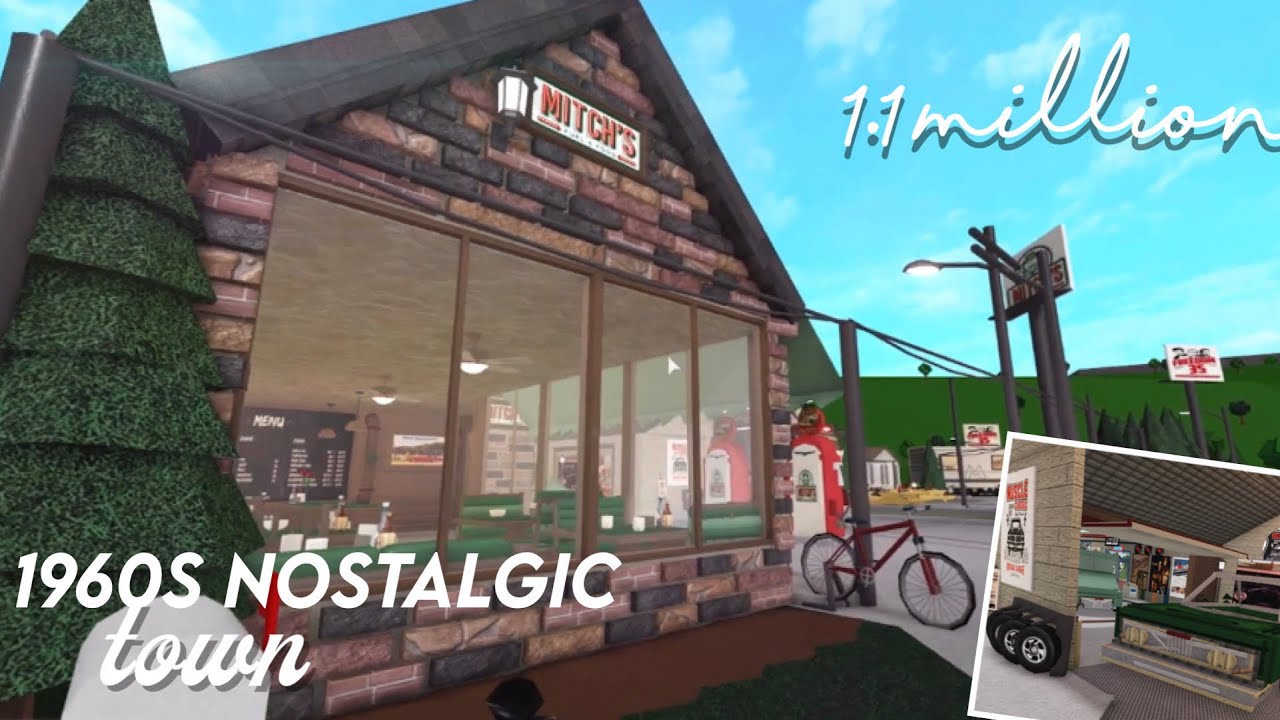 1960s nostalgic town | ROBLOX BLOXBURG | tour | 6nnxa - YouTube