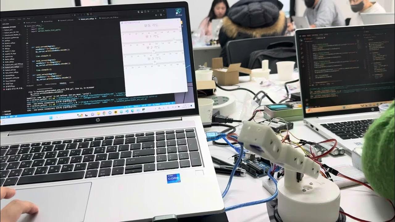 아두이노 로봇암 파이썬 조종 01 Robotarm Youtube
