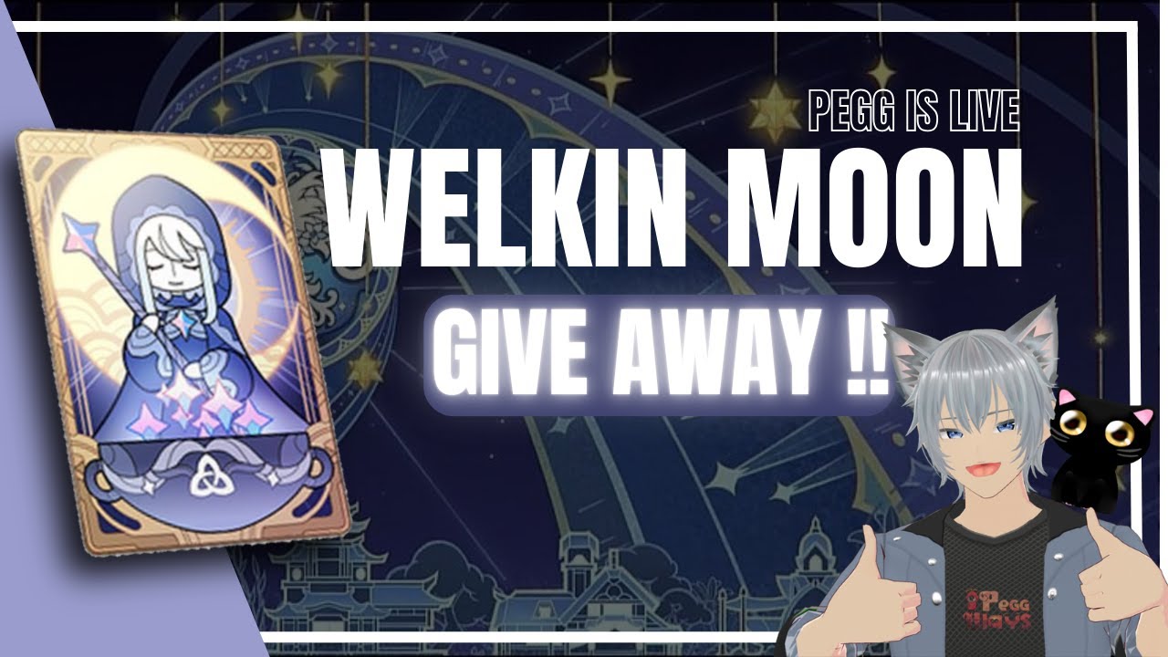 WELKIN MOON GIVEAWAY and Chill Stream | Pegg Slays | Vtuber INDIA LIVE | Sub Goal 3k - YouTube
