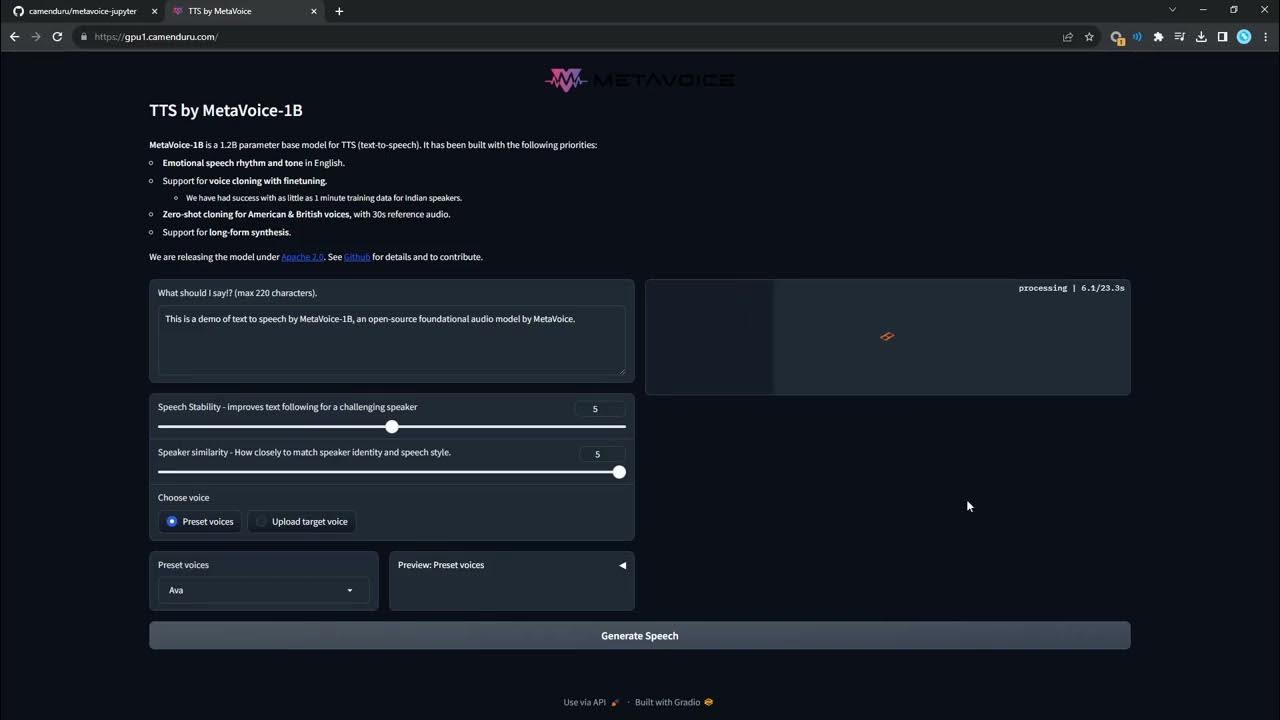 🎙 MetaVoice-1B: 1.2B parameter base model trained on 100K hours of ...