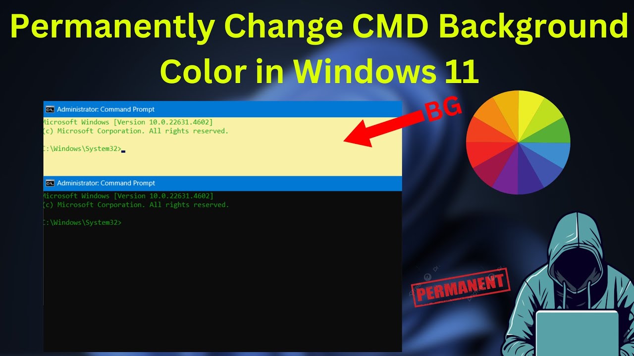 How to Permanently Change CMD Background Color in Windows 11 - YouTube