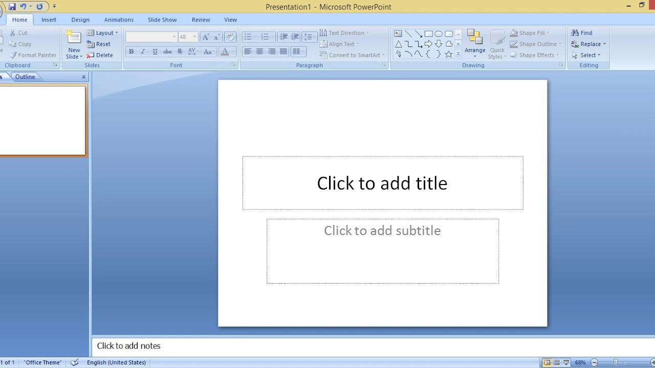 Microsoft office Powerpoint Presentation -2007 Powerpoint Class -2 ...