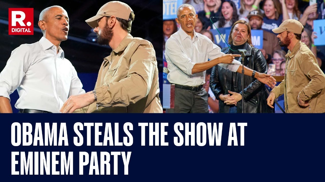 Barack Obama Raps Eminem's 'Loose Your Self' As Duo Get Rousing ...