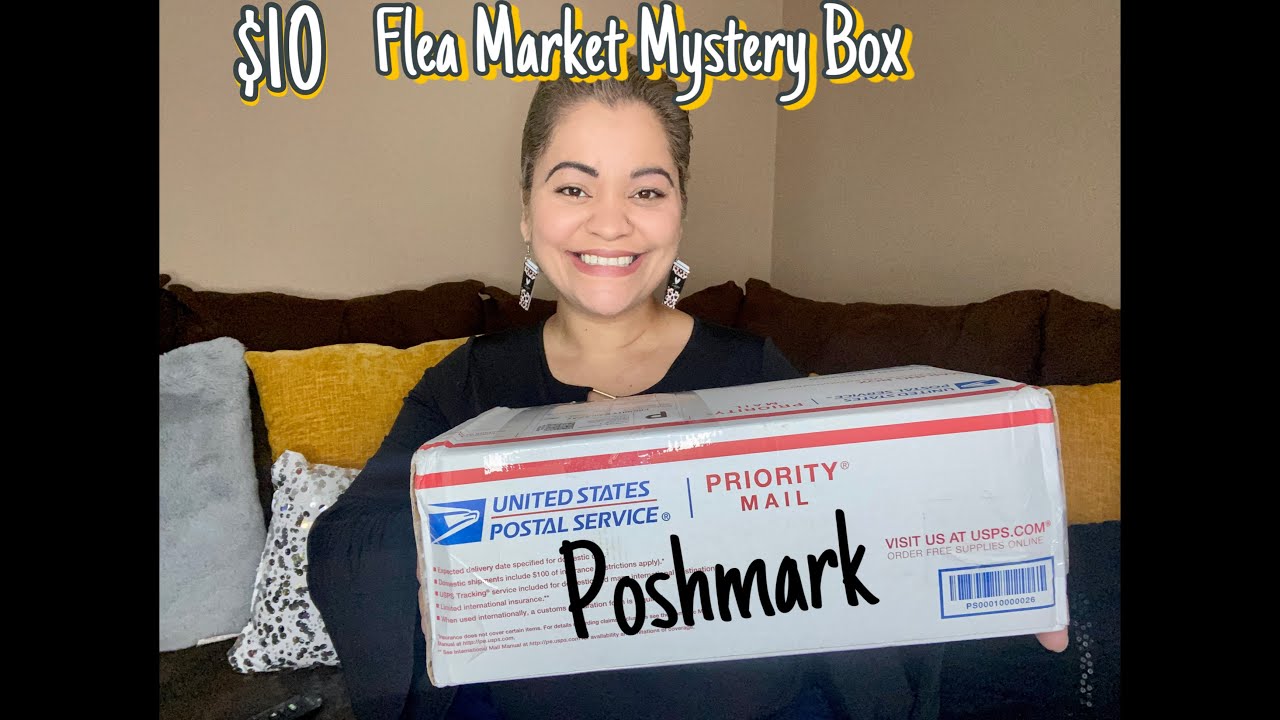 $10 Flea Market Poshmark Mystery Box! - YouTube