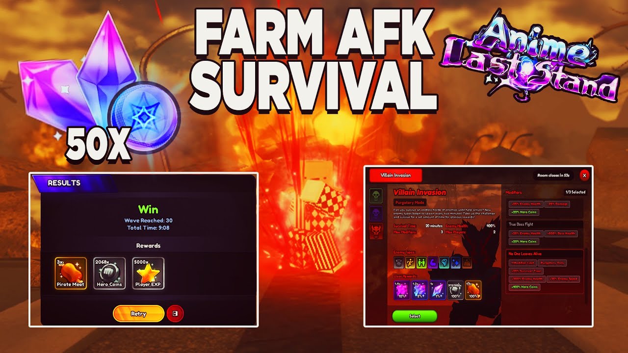 MELHOR FARM AFK NOVO SURVIVAL GAMEMODE NO ANIME LAST STAND!!! (ROBLOX ...