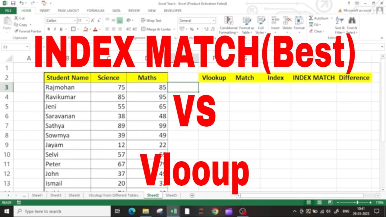 Vlookup Vs INDEX MATCH In Excel Learn Excel In Tamil Tamil Vathiyar vlookup-vs-index-match-in-excel-learn-excel-in-tamil-tamil-vathiyar