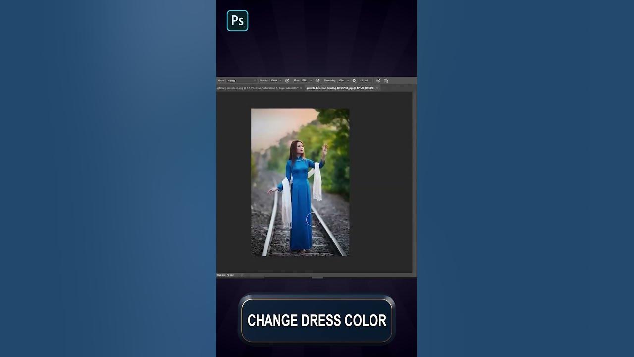Change Dress Color In Photoshop - YouTube