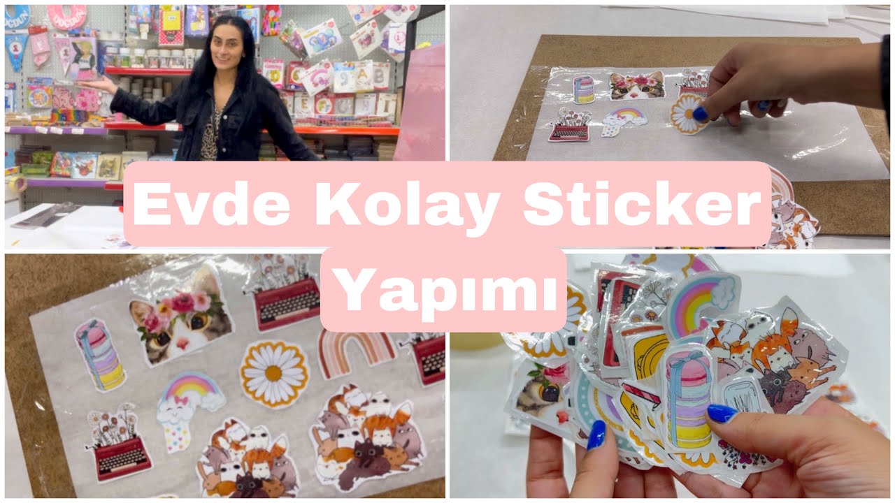 Evde Kolay Sticker Yapımı - Sticker Yapımı - YouTube