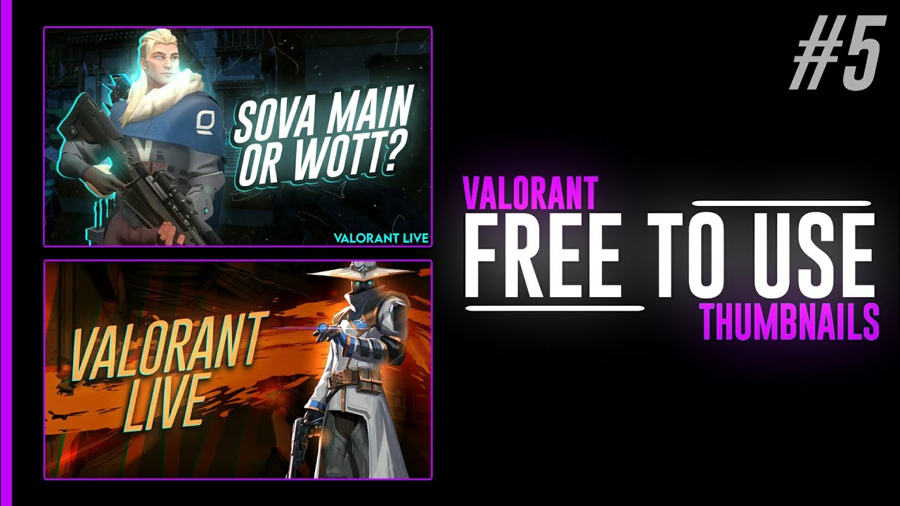 Free To Use Valorant Thumbnails || Thumbnails Pack #5 || Abhishek Jha ...