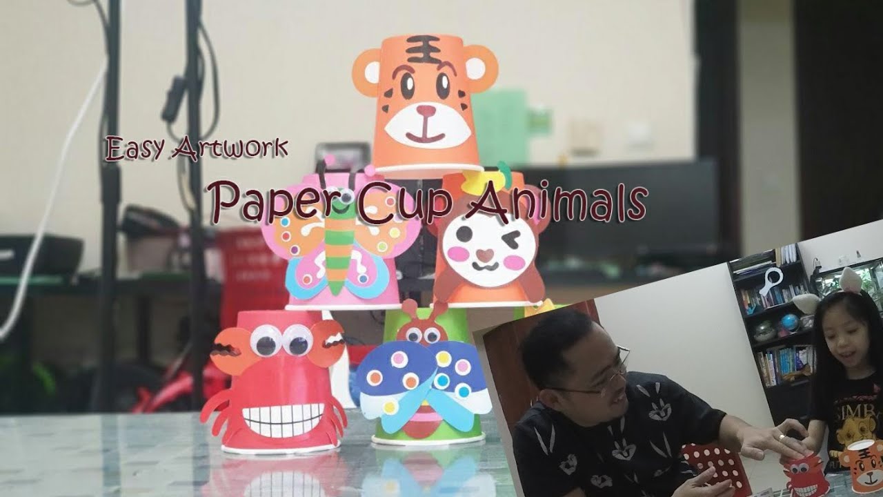 Easy Art Work for Kids - DIY Cup Animals Kit - YouTube