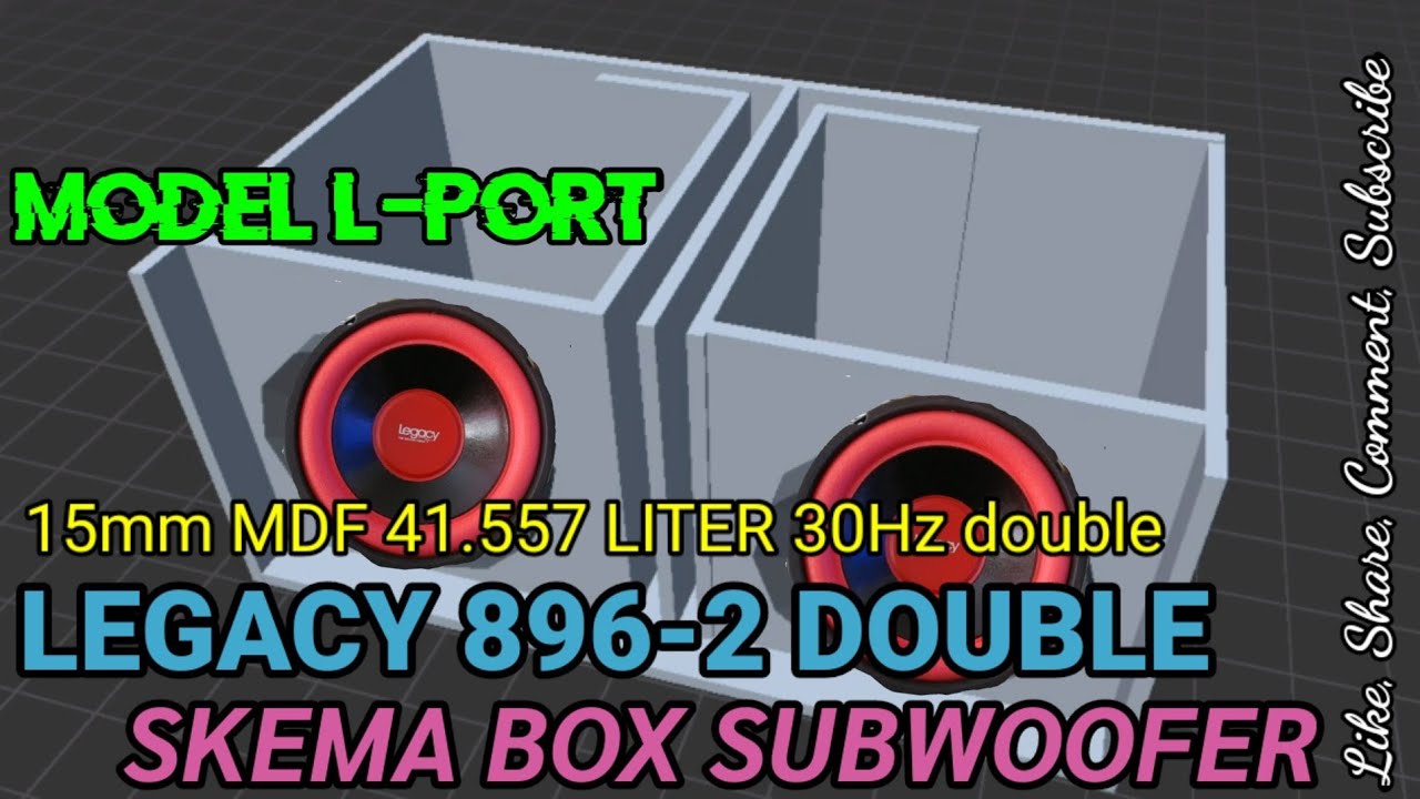 Skema Box Subwoofer 8 inch Double Legacy 896-2 L-Port 15mm - YouTube