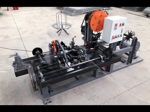 Single wire barbed wire making machine （CS-B） - YouTube
