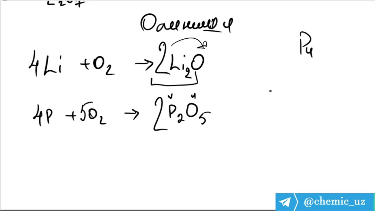 3-dars. Oksidlar, yozilishi, nomlanishi, olinishi, struktur formulasi ...