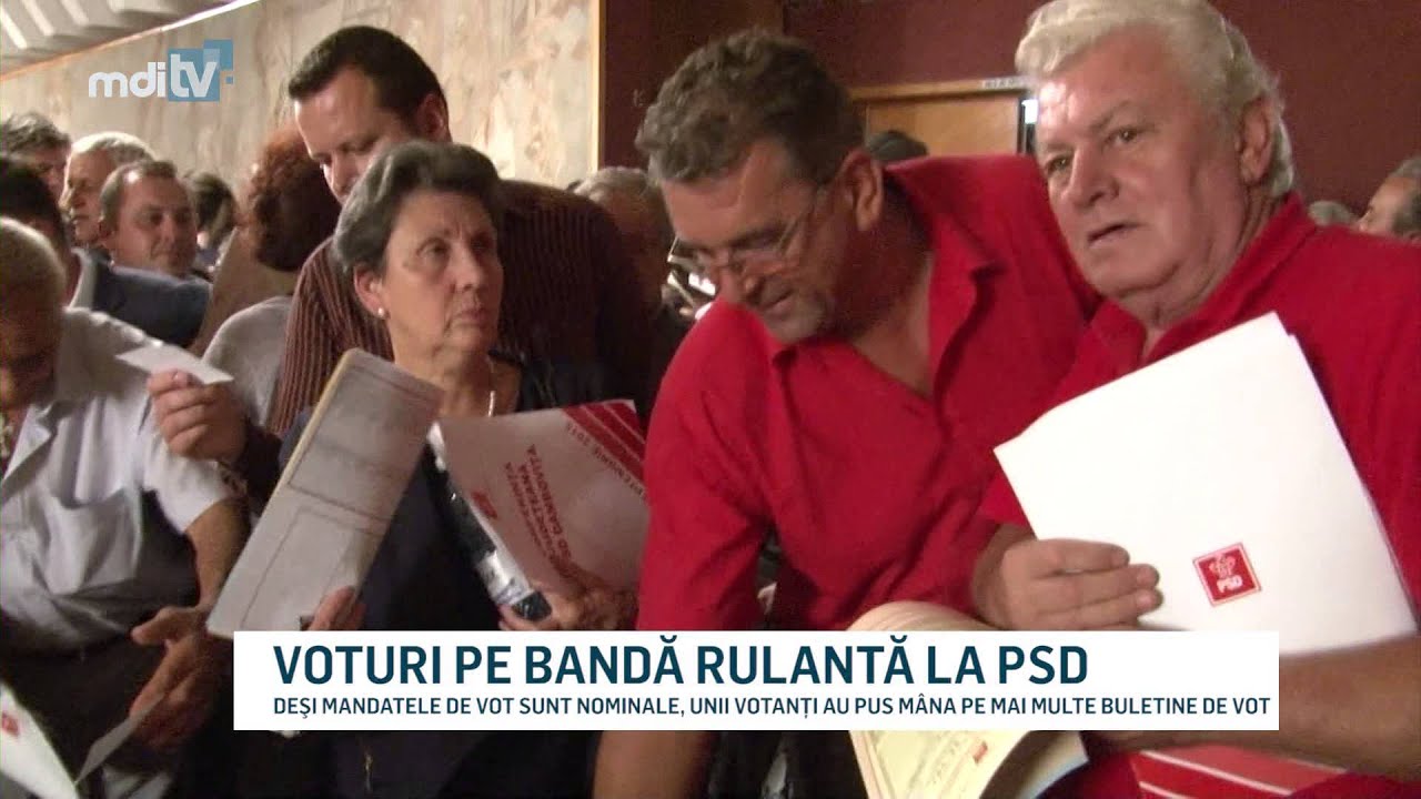VOTURI PE BANDA RULANTA LA PSD - YouTube