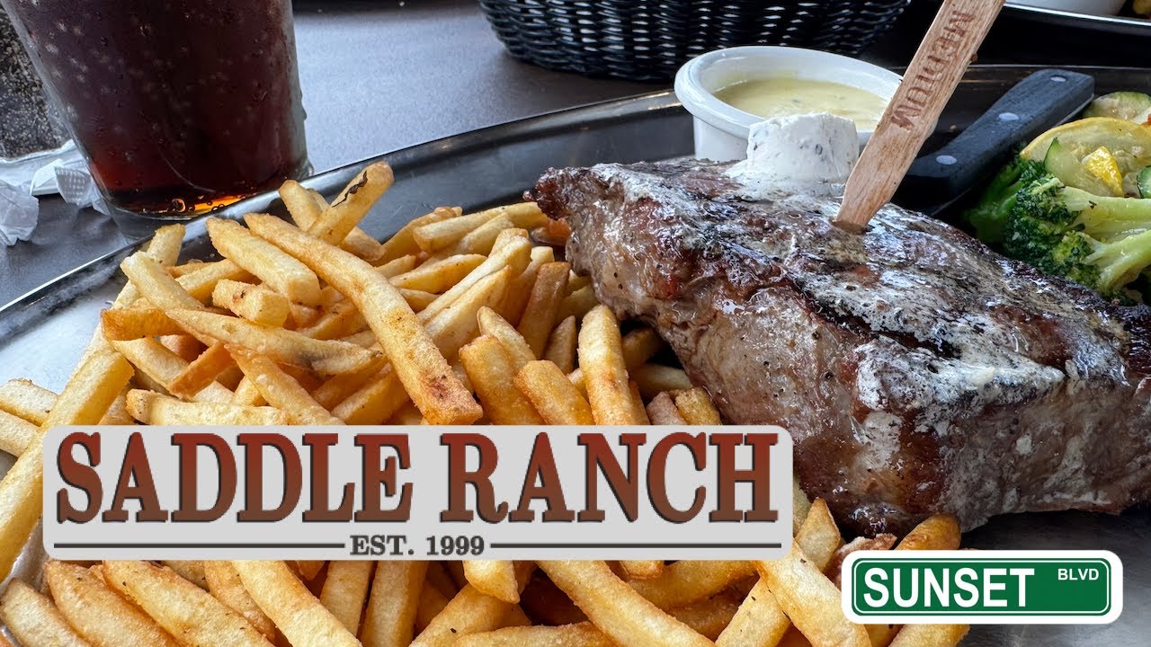 Essen im WELTBERÜHMTEN Western Saddle Ranch Chop House in L.A. am ...