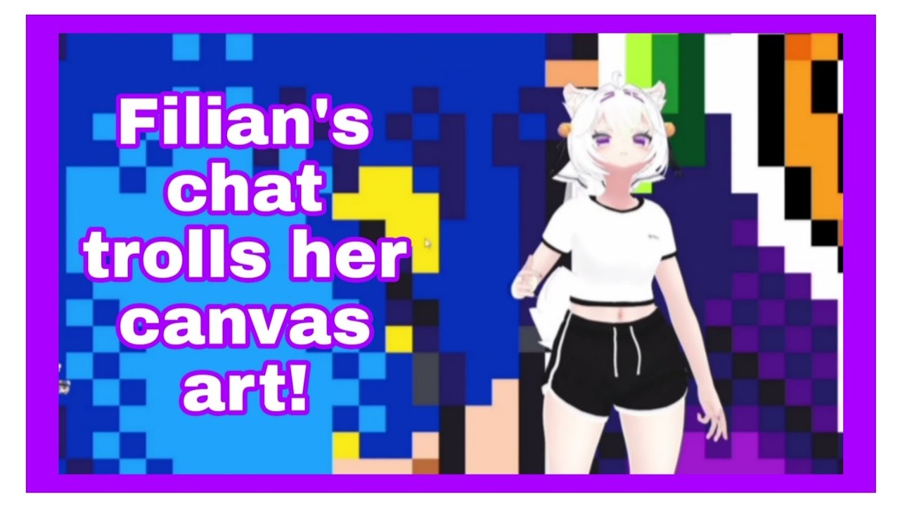 Filian's chat trolls her art on IronMouse's canvas - YouTube