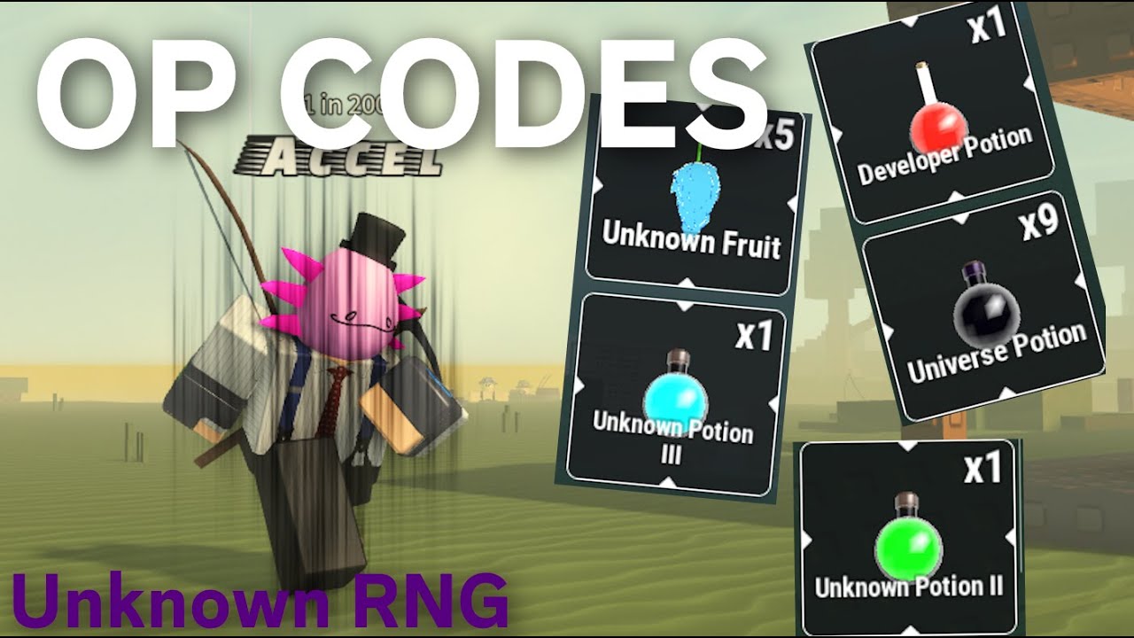 *RELEASE* ALL CODES FOR UNKNOWN RNG | ROBLOX - YouTube