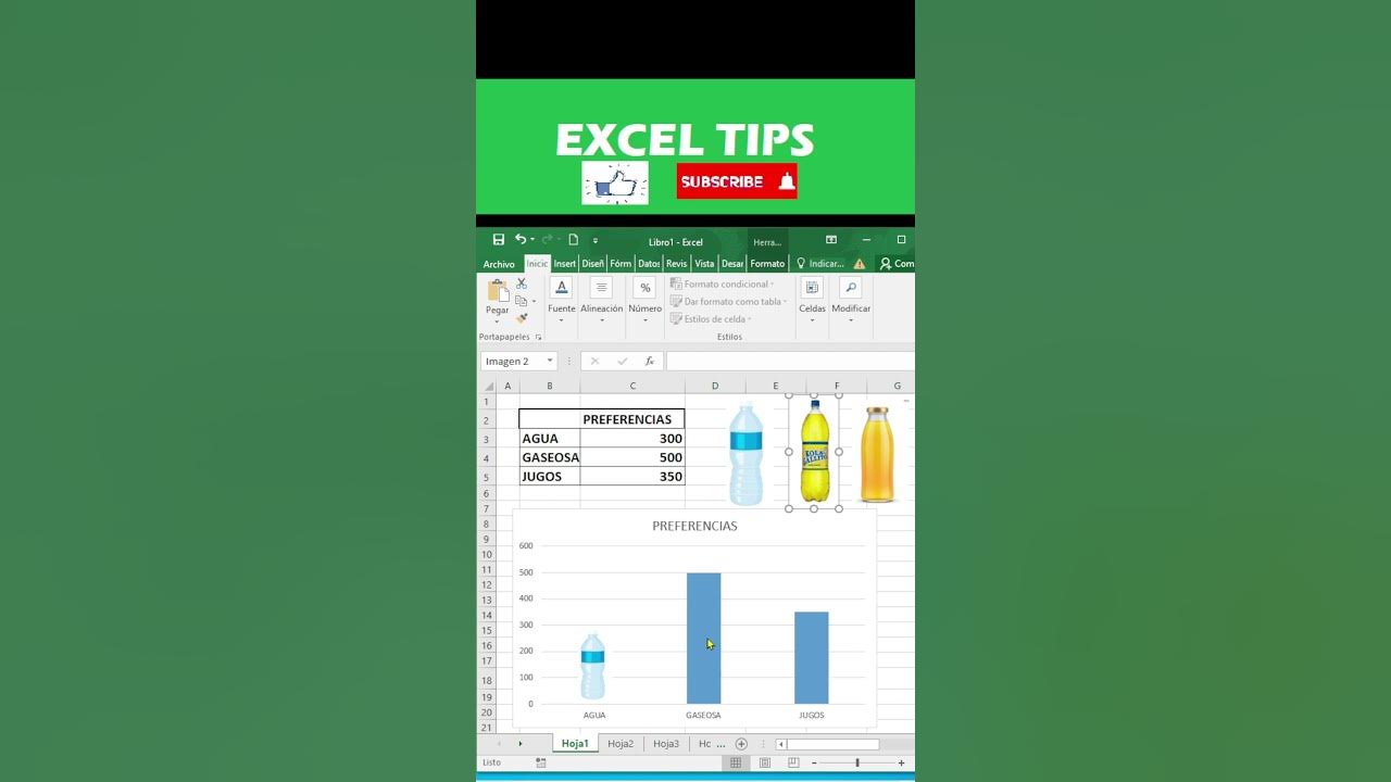 EXCEL GRAFICO CON IMAGENES #shorts #short #exceltutorial #exceltips #excel #education # ...