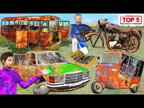 Mini Vehicles Restoration Comedy Video Collection Car Bus Auto Bike Restoration Hindi Moral Stories