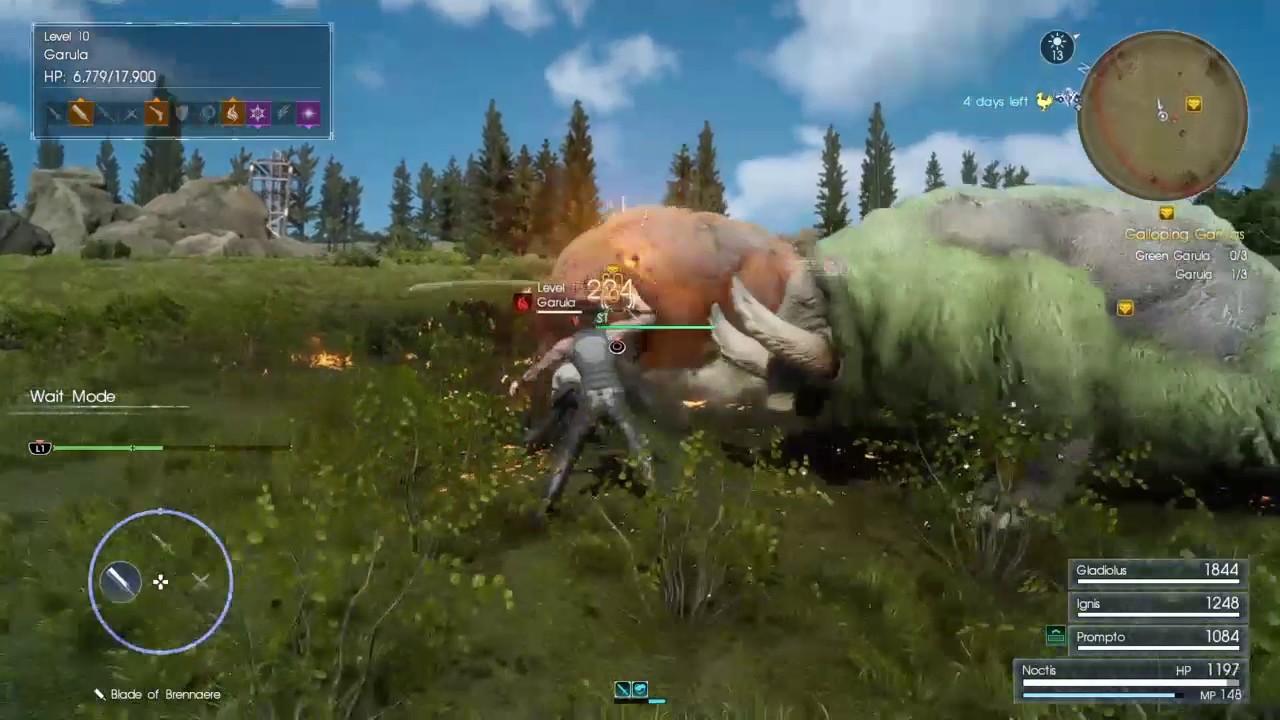 Final Fantasy XV - Galloping Garulas (Green Garula/Garula Hunt) - YouTube