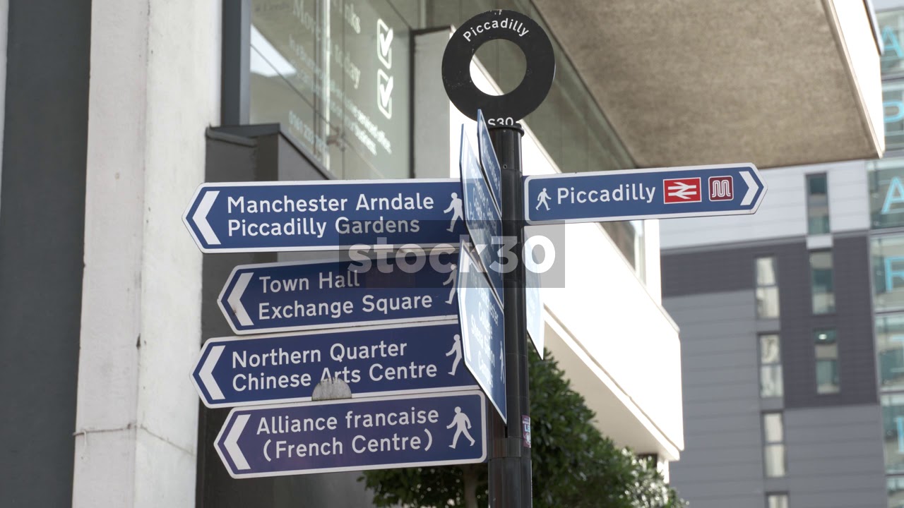 Manchester Piccadilly Sign, UK - YouTube